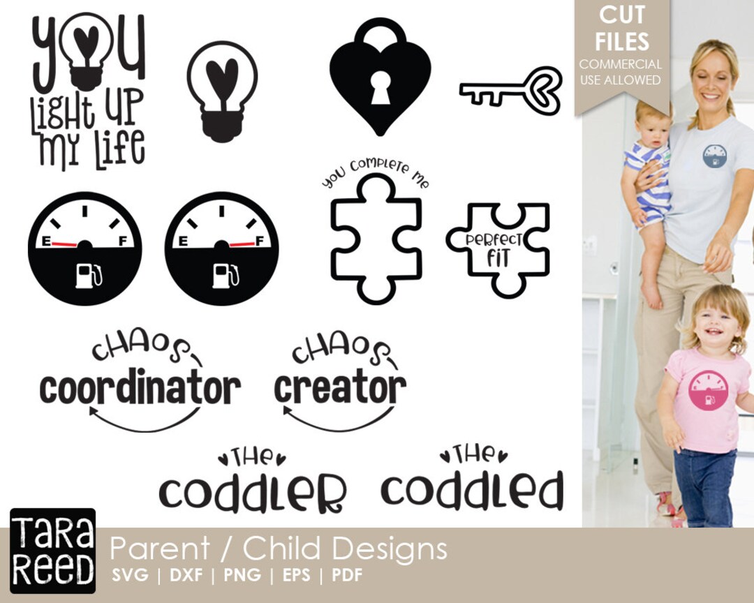 Parent Child Designs - Family SVG and Cut Files for Crafters - Etsy