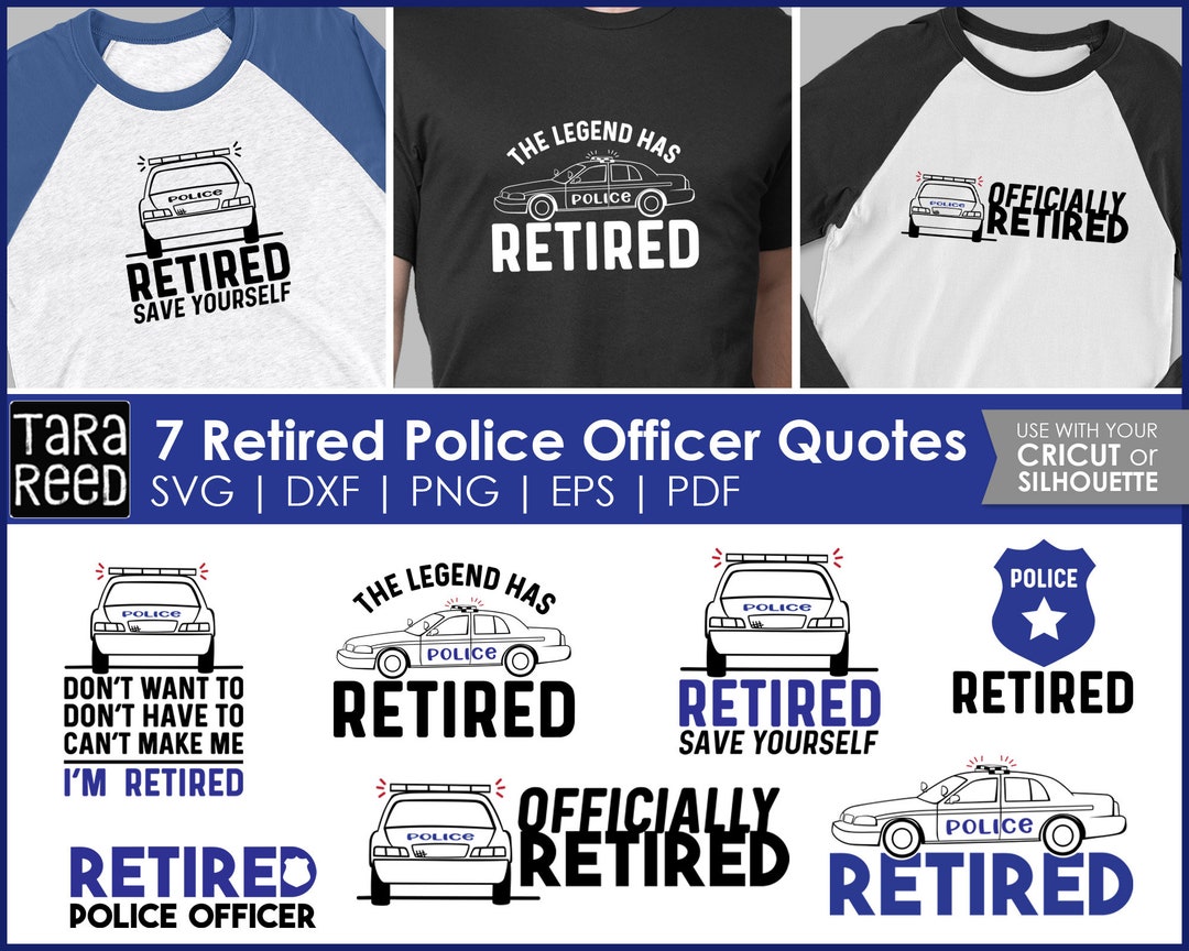 Retired Police Officer SVG and Cut Files for Crafters - Etsy