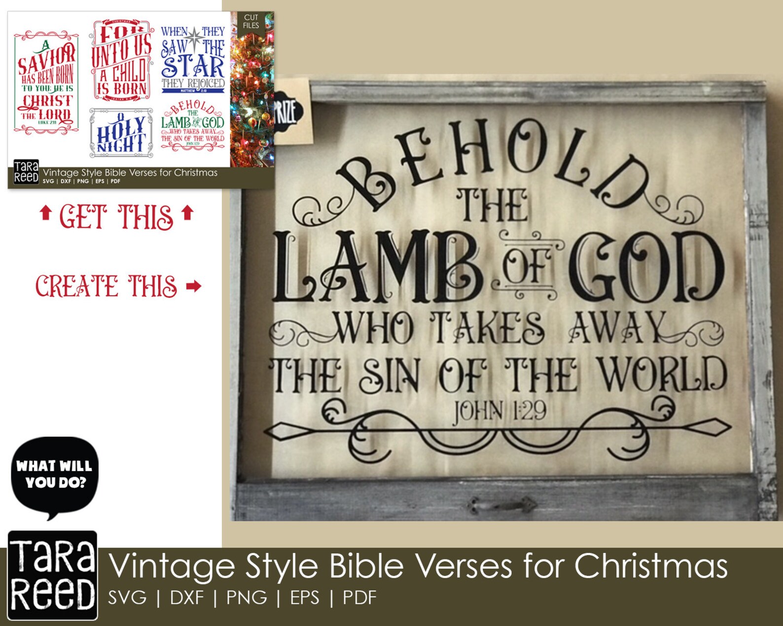 Vintage Style Bible Verses for Christmas Bible Verse SVG and | Etsy