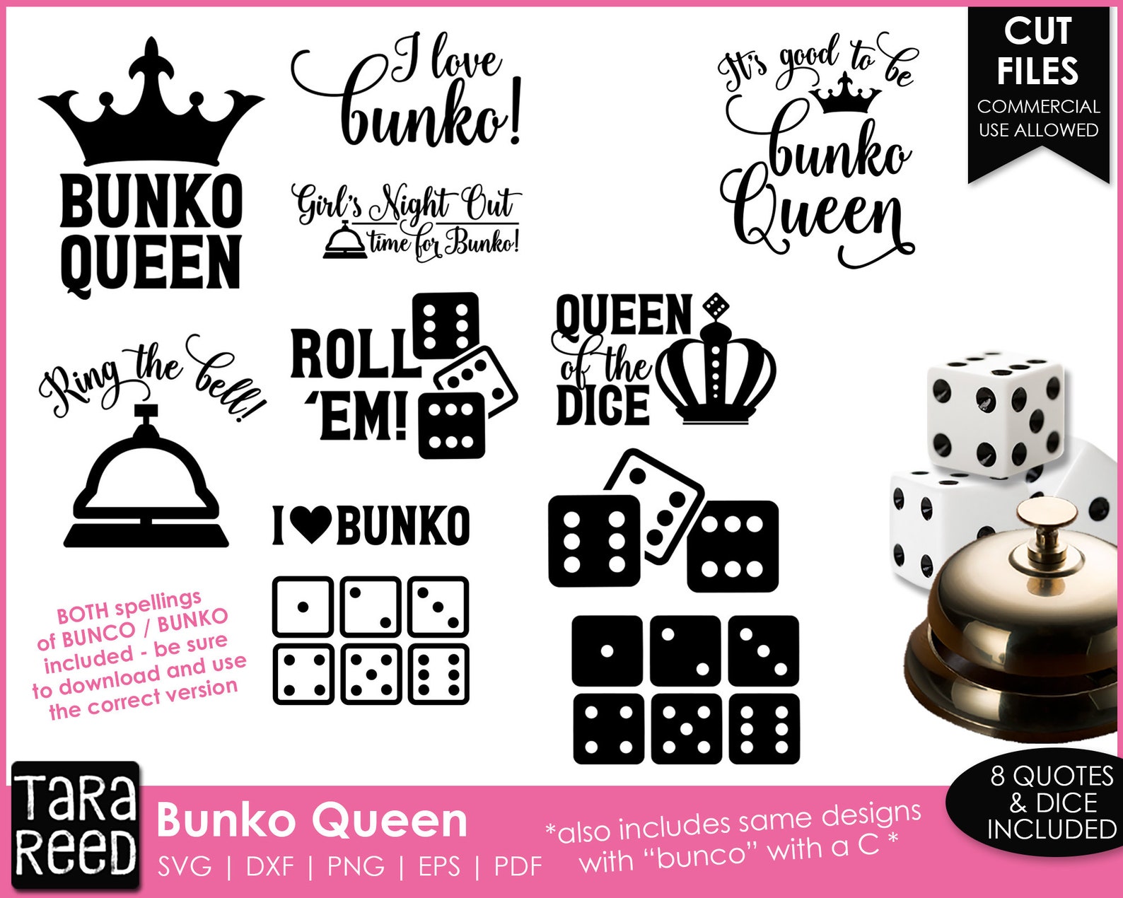 Bunco Queen - Bunco / Bunko SVG and Cut Files for Crafters - Etsy