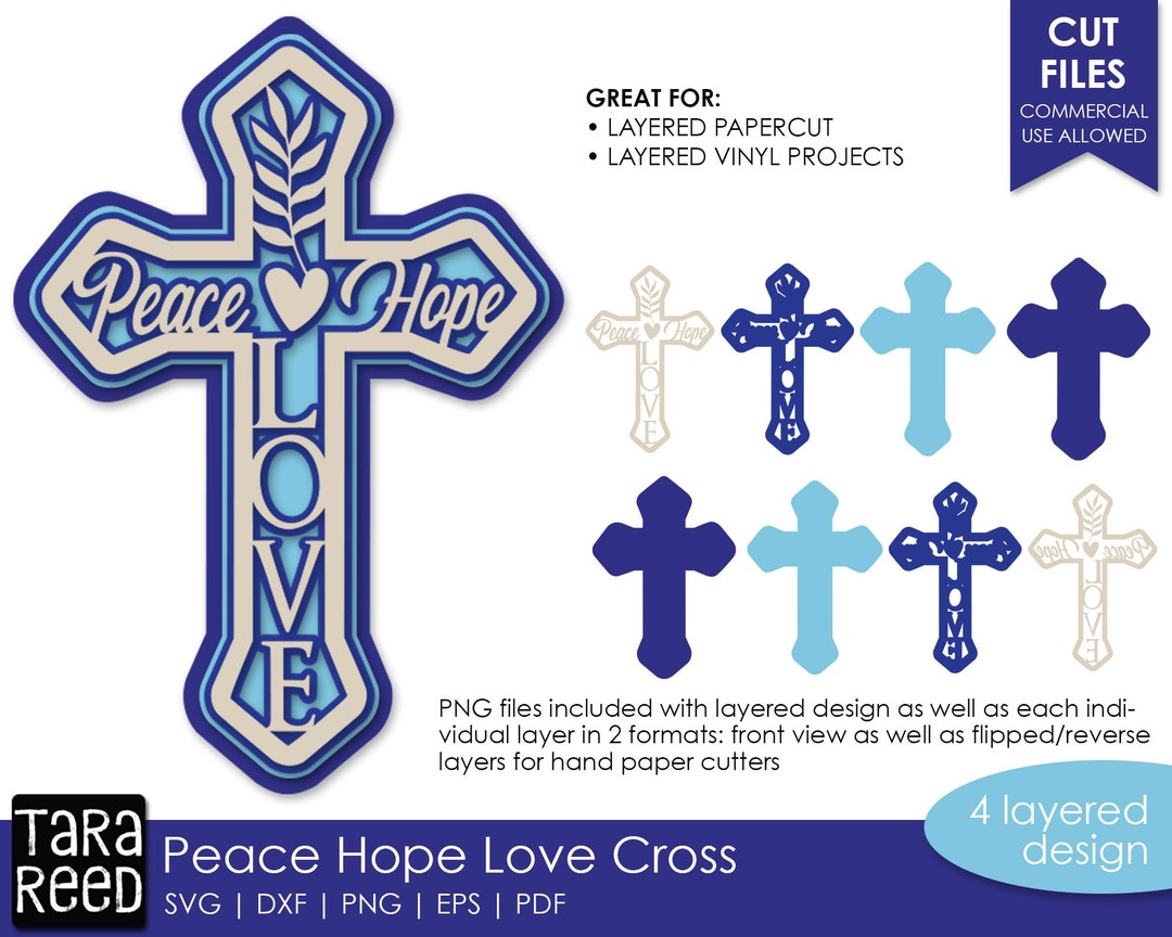 Cross Layered Paper Cut Template and Cross SVG for Crafting - Etsy