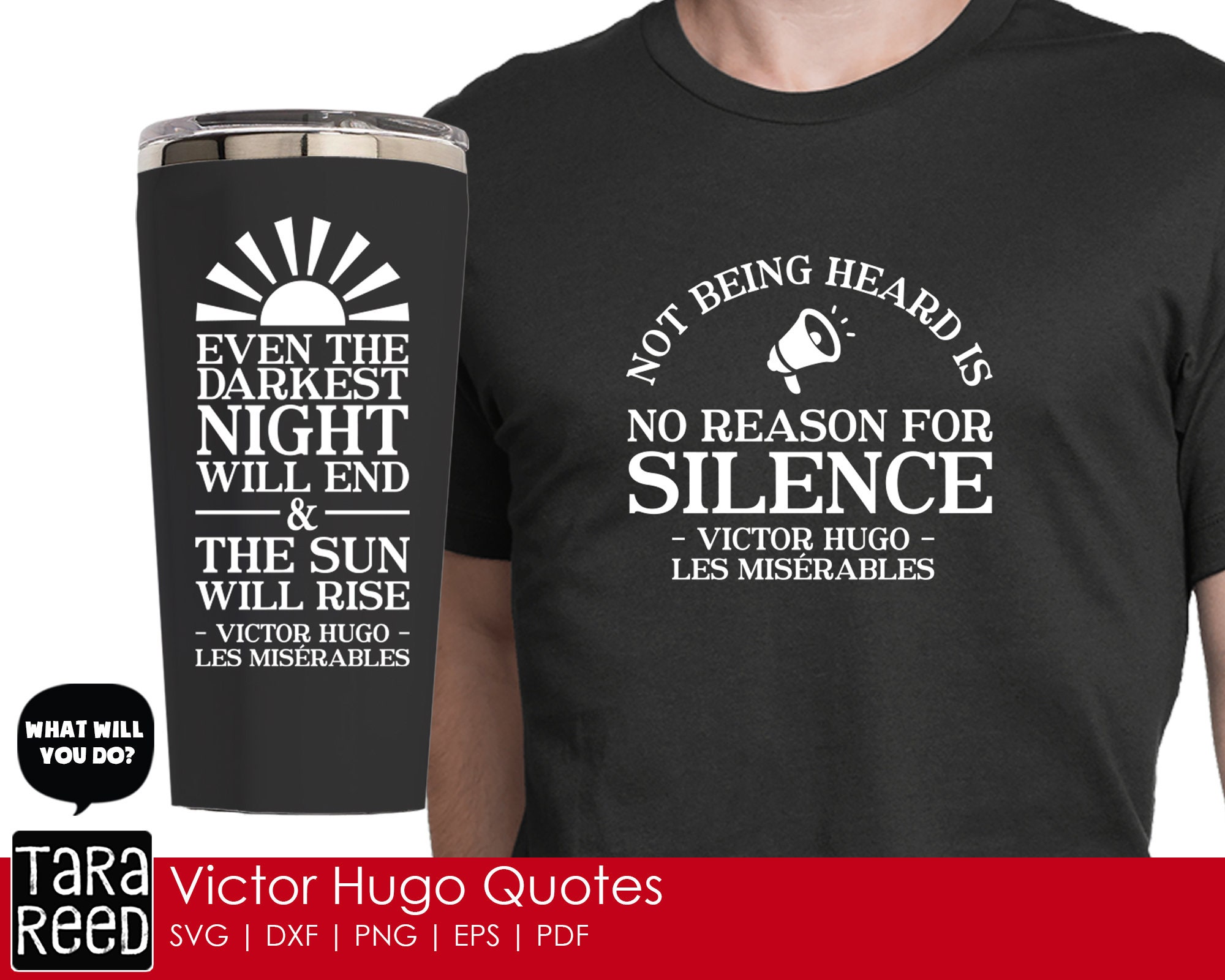 Victor Hugo Les Miserables Quotes SVG and Cut Files for - Etsy UK