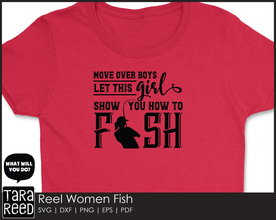 Reel Women Fish Fishing SVG and Cut Files for Crafters - Etsy