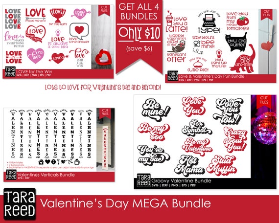 Valentine's Day MEGA Bundle Valentine's Day SVG and | Etsy