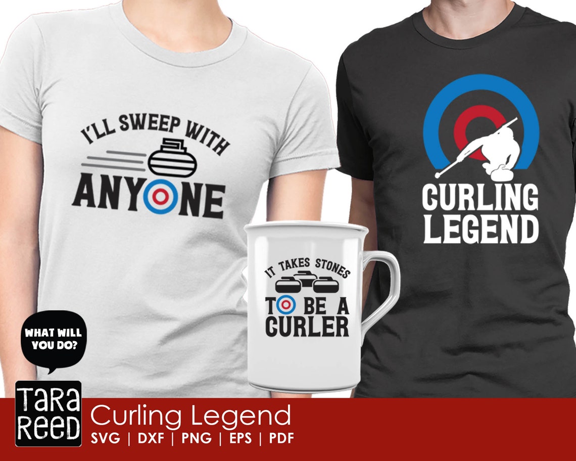 Curling Legend Curling Sport SVG and Cut Files for Crafters | Etsy Canada