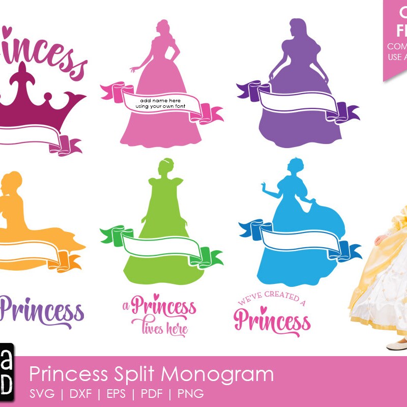 Princess Monogram - Etsy