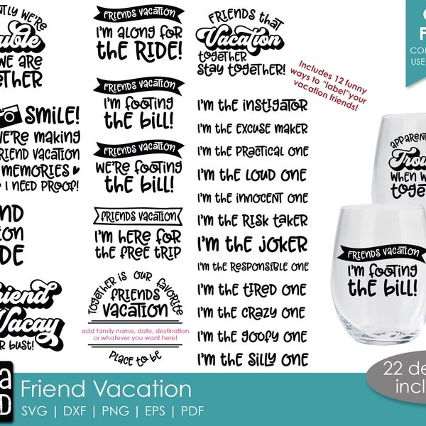 Friends Vacation Svg - Etsy