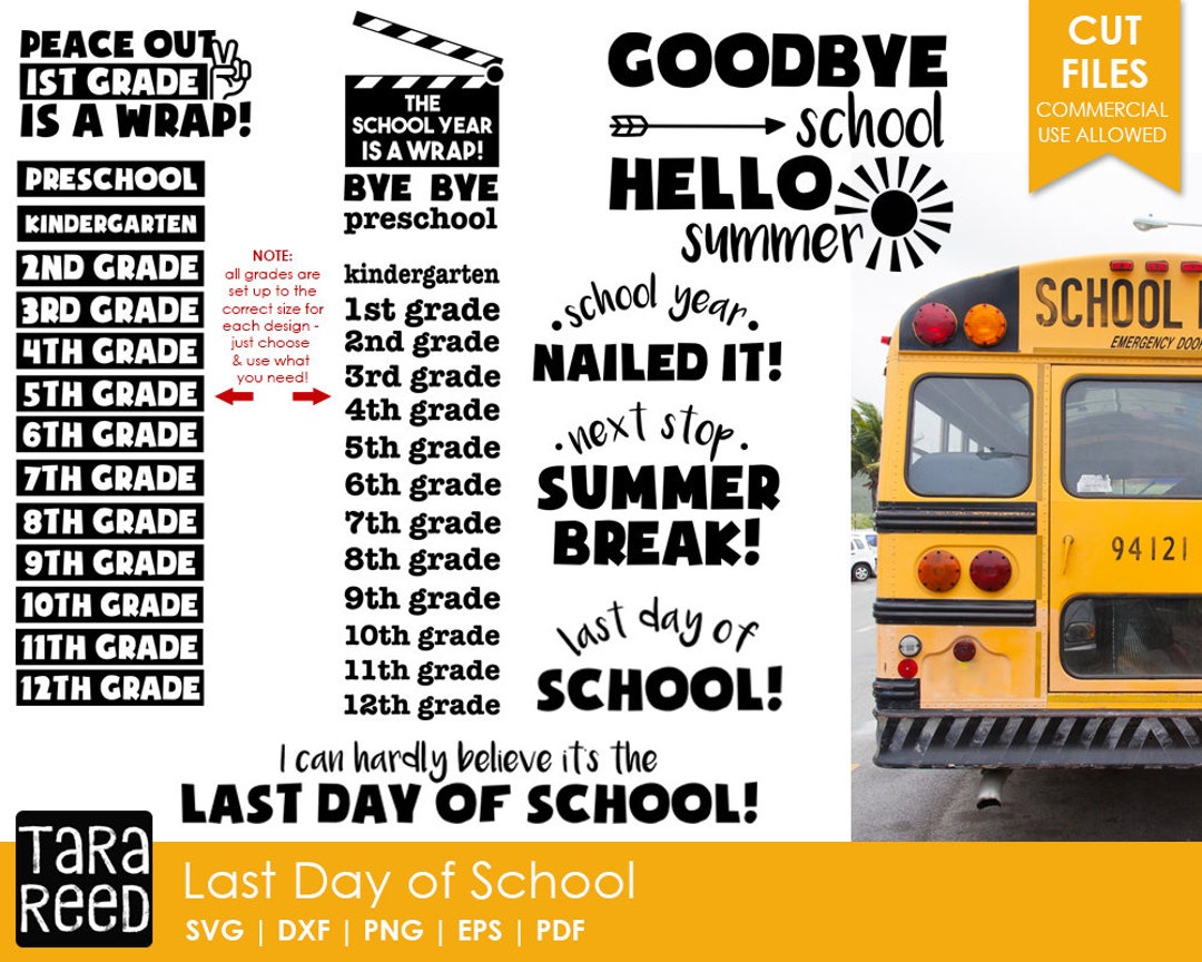 Last Day of School School SVG and Cut Files for Crafters - Etsy