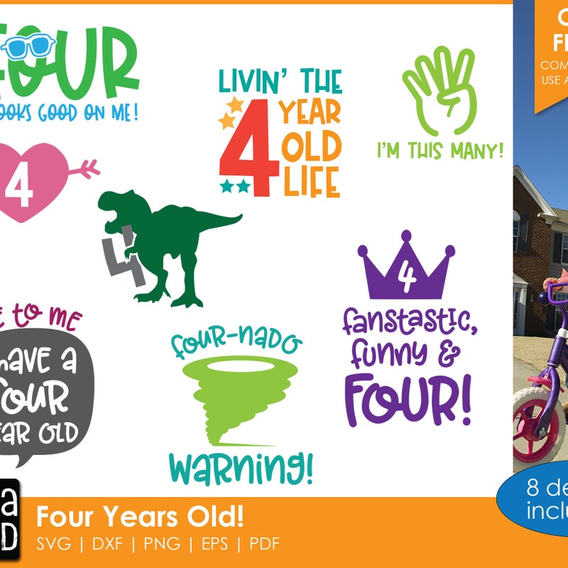 Four Year Old Svg - Etsy