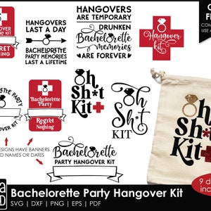 Bachelorette Party Hangover Kit SVG Bundle for Cricut - Etsy