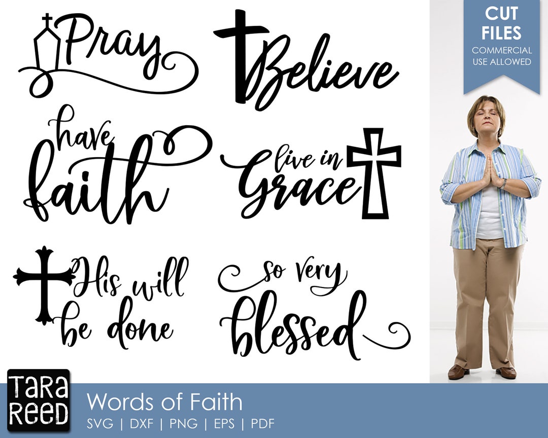 Words of Faith - Bible Verse SVG and Cut Files for Crafters - Etsy