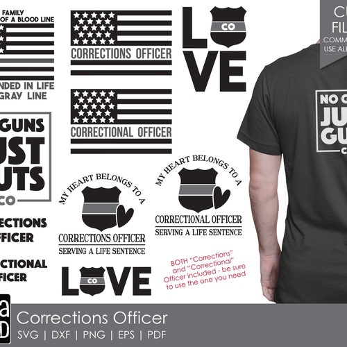 Corrections Officer SVG and Cut Files for Crafters - Etsy