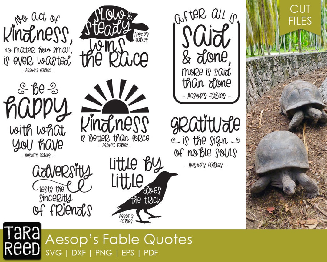Aesop's Fable Quotes SVG and Cut Files for Crafters - Etsy