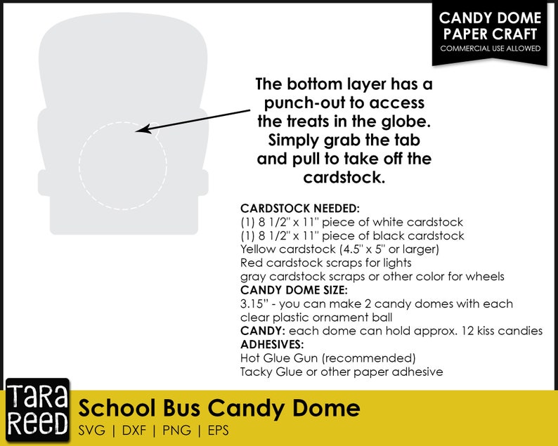 School Bus Candy Dome SVG for Cricut School Bus Driver Gift - Etsy