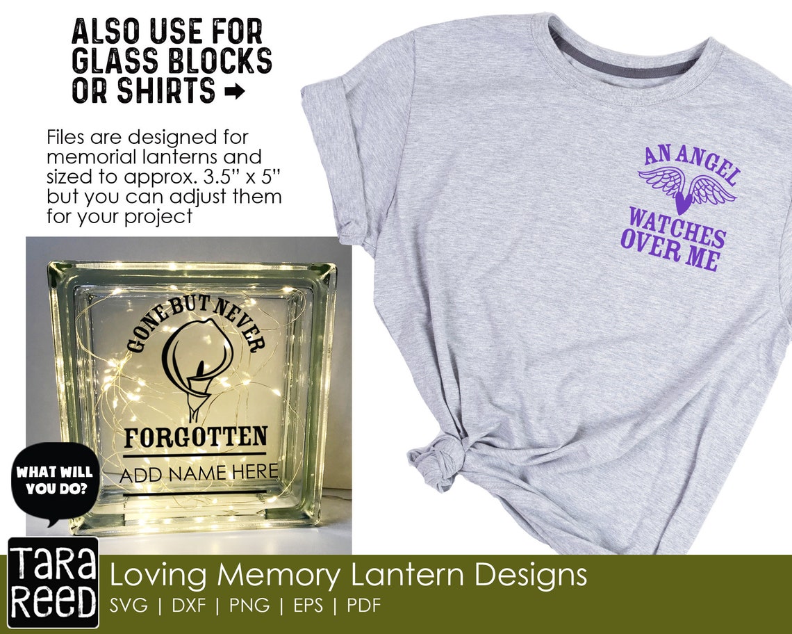 Loving Memory Lantern Designs SVG and Cut Files for Crafters - Etsy