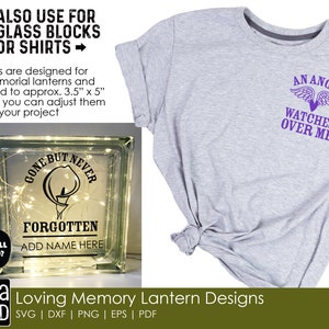 Loving Memory Lantern Designs SVG and Cut Files for Crafters - Etsy