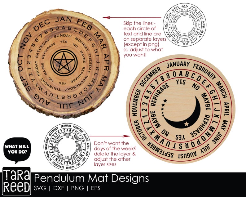 Pendulum Mats SVG and Cut Files for Crafters | Etsy