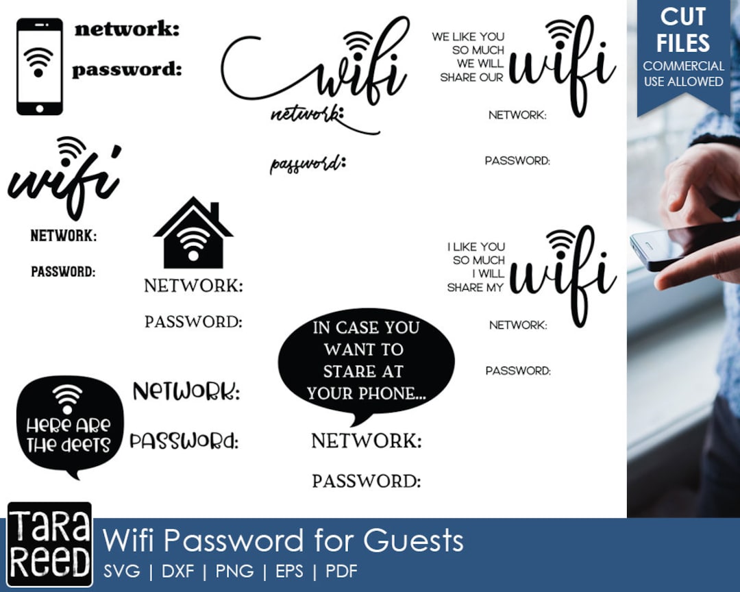 Wifi Password / Wifi Password Sign / Wifi / Svg Files / Svg Bundle ...