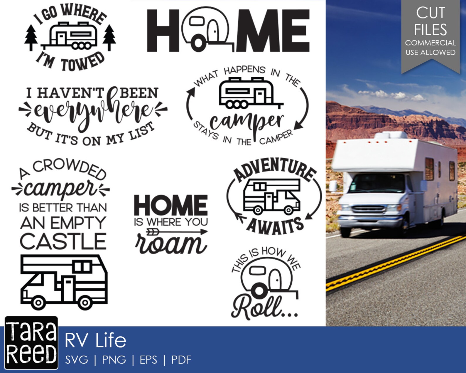 RV Life Motorhome SVG and Cut Files for Crafters - Etsy