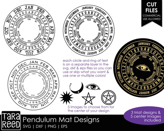Pendulum Mats SVG and Cut Files for Crafters | Etsy