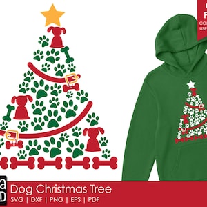 Dog Christmas Tree Dog SVG and Cut Files for Crafters | Etsy