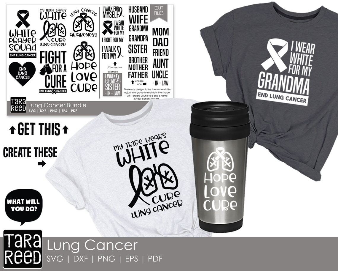 End Lung Cancer - Lung Cancer SVG and Cut Files for Crafters - Etsy