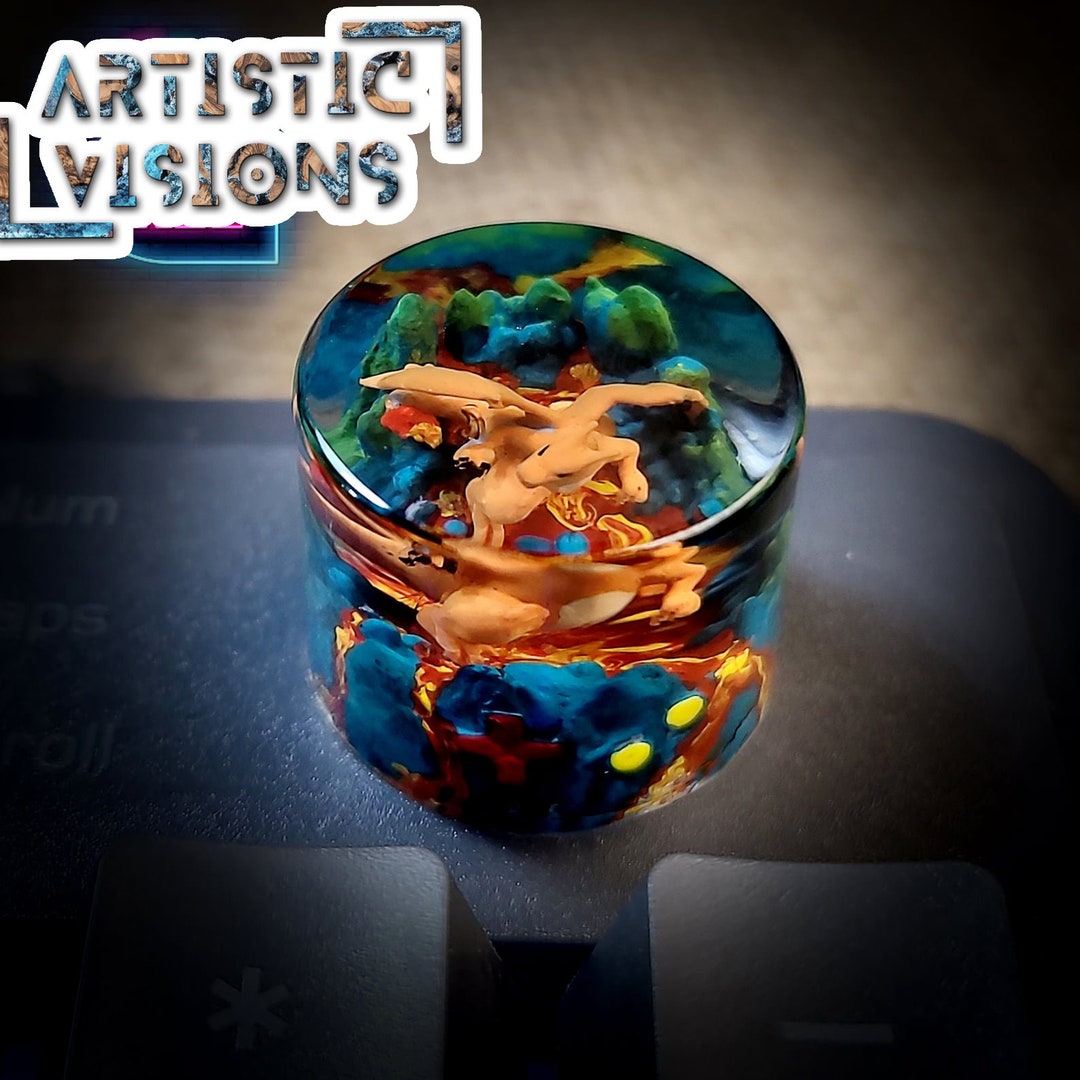 PKM Charizard Knob for Keyboard, Resin Keyboard Knob, Custom Knob for ...