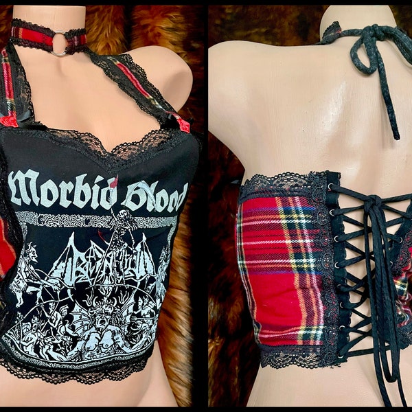 Plaid Crop Top Etsy