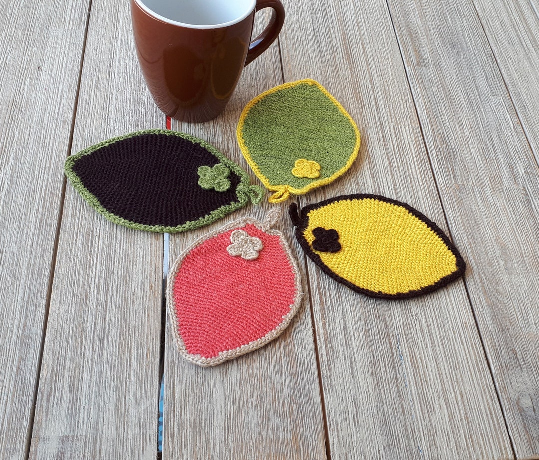 Drink Mug Coaster, Set of 4 Coffee Table Decor, Bar Coasters ...
