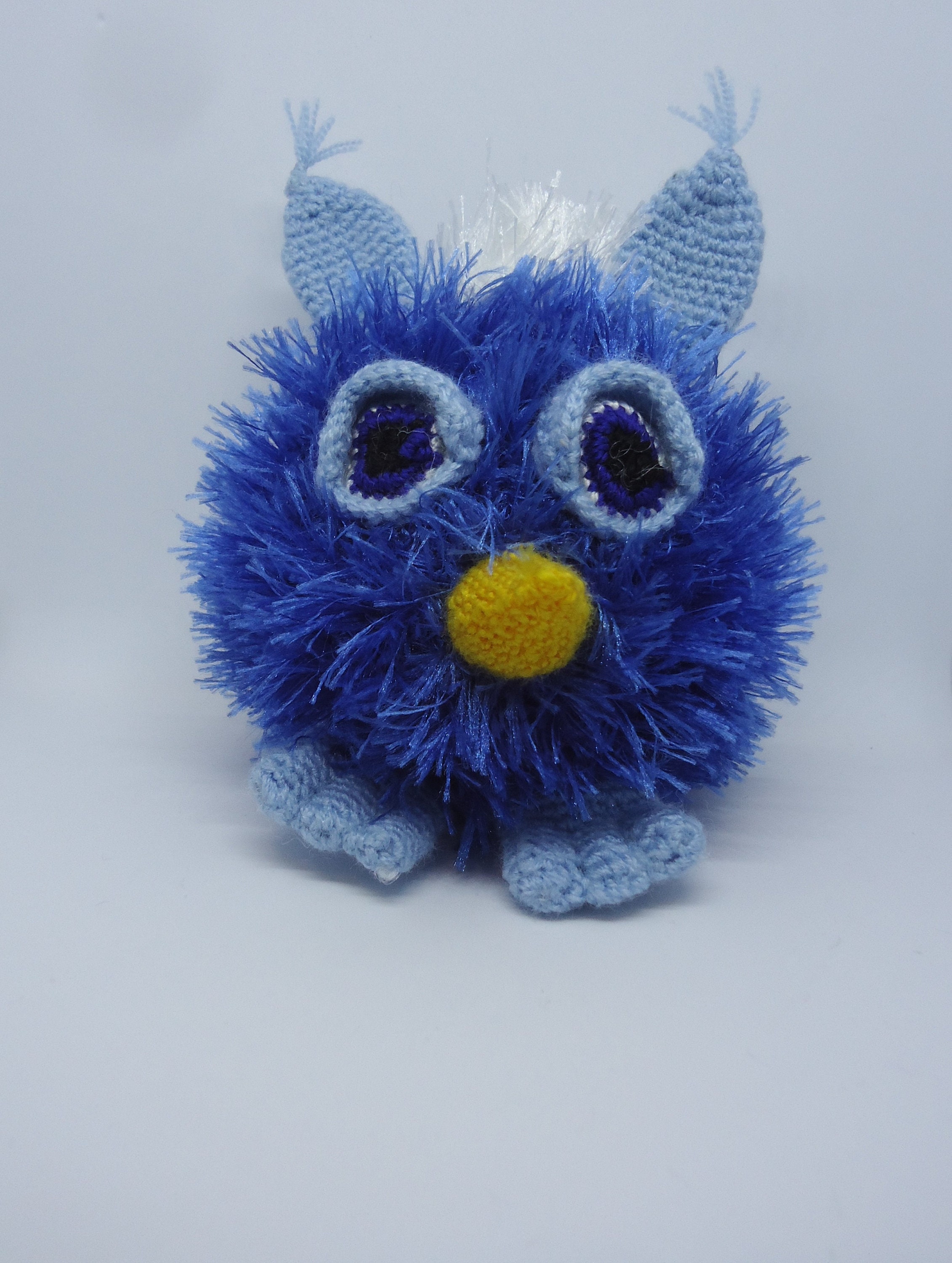 Blue Monster Toy Knit Soft Monster Toy Funny Toy Cute Blue - Etsy