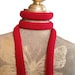 Skinny Scarf, Skinny Knit Scarves, Knit Red Scarf, Little Neck Scarf ...