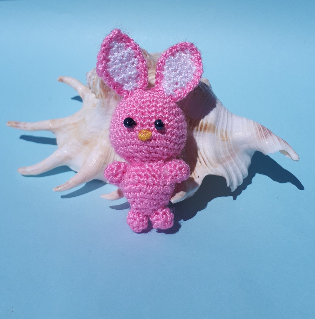 Little Rabbit Toy, Pink Rabbit Gift, Knit Rabbit Toy, Knit Bunny ...