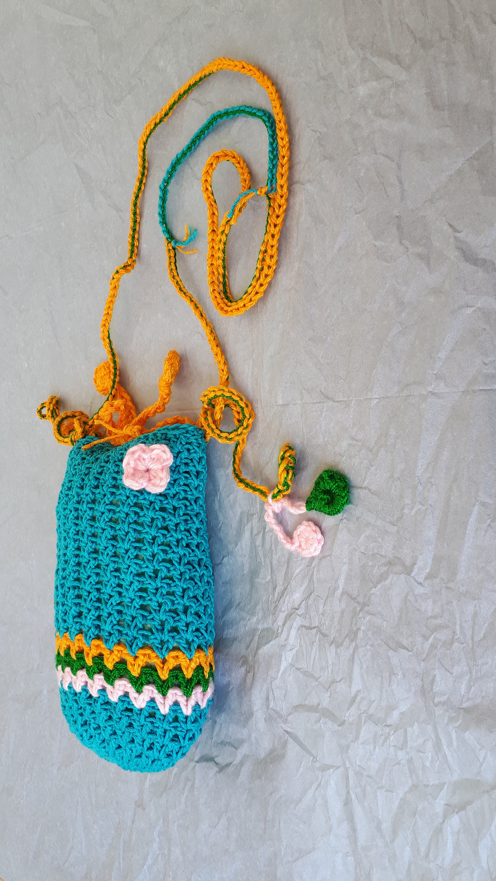 Small Crochet bag Shoulder bag Purse for girl Pink rainbow | Etsy