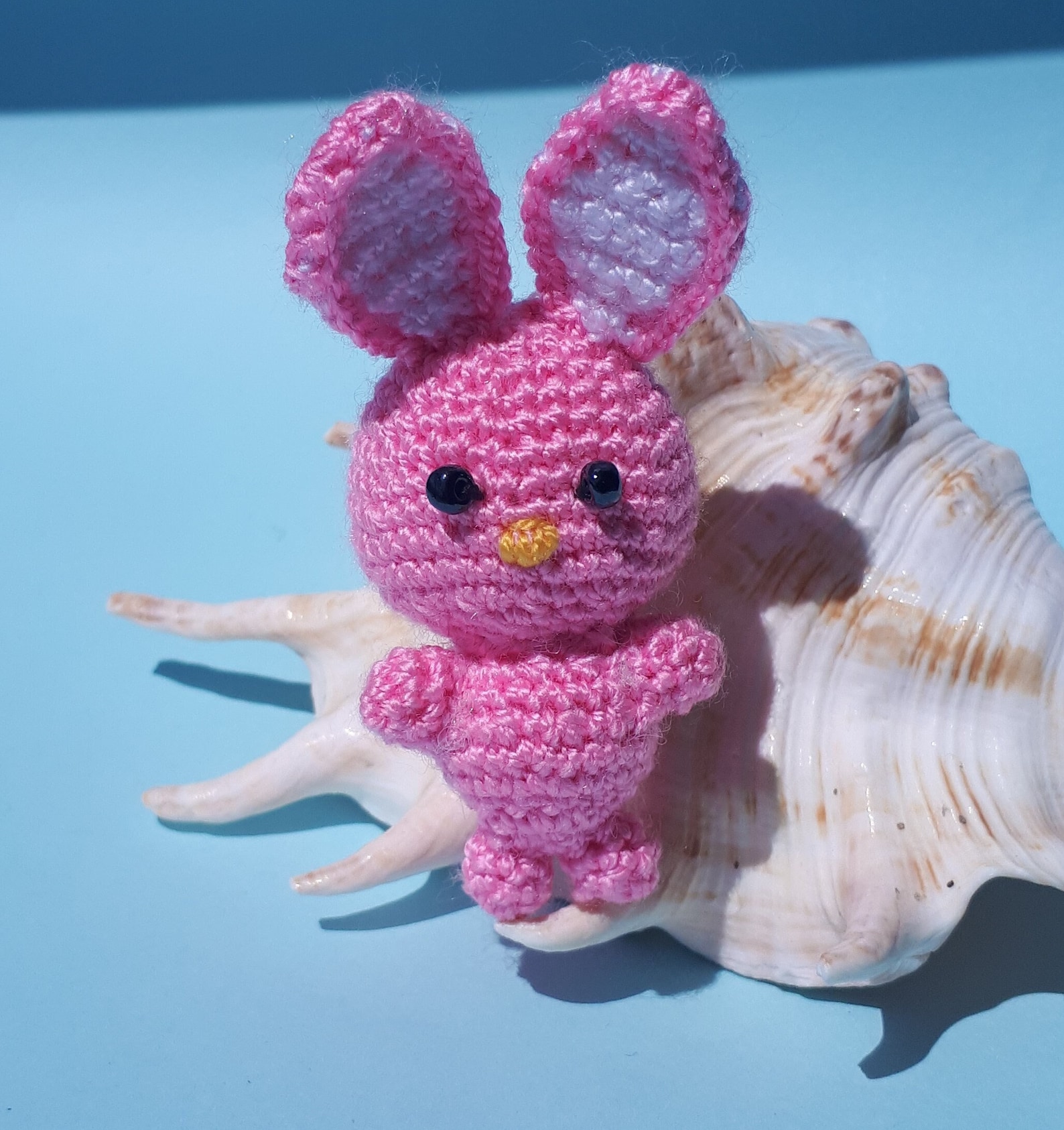 Little Rabbit Toy, Pink Rabbit Gift, Knit Rabbit Toy, Knit Bunny ...