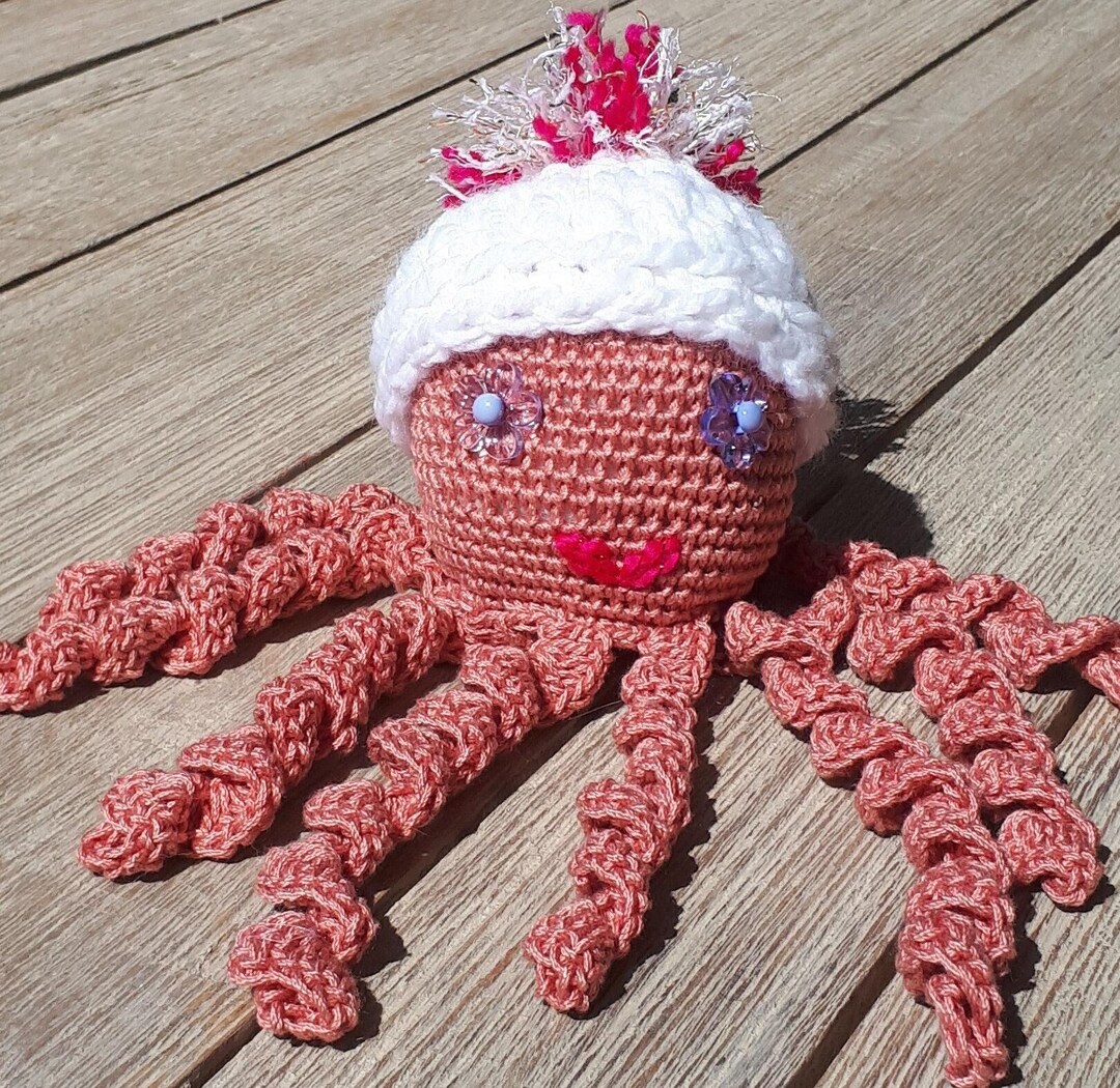 Pink Octopus Toy Baby Gift Octopus Crochet Stuffed Octopus Octopus ...
