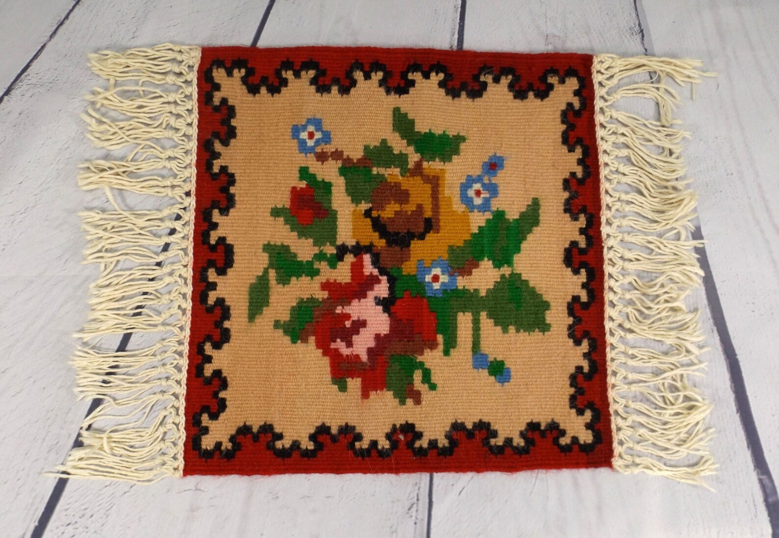 Scandinavian Vintage Table Runner Flemish Weaving Home Decor - Etsy