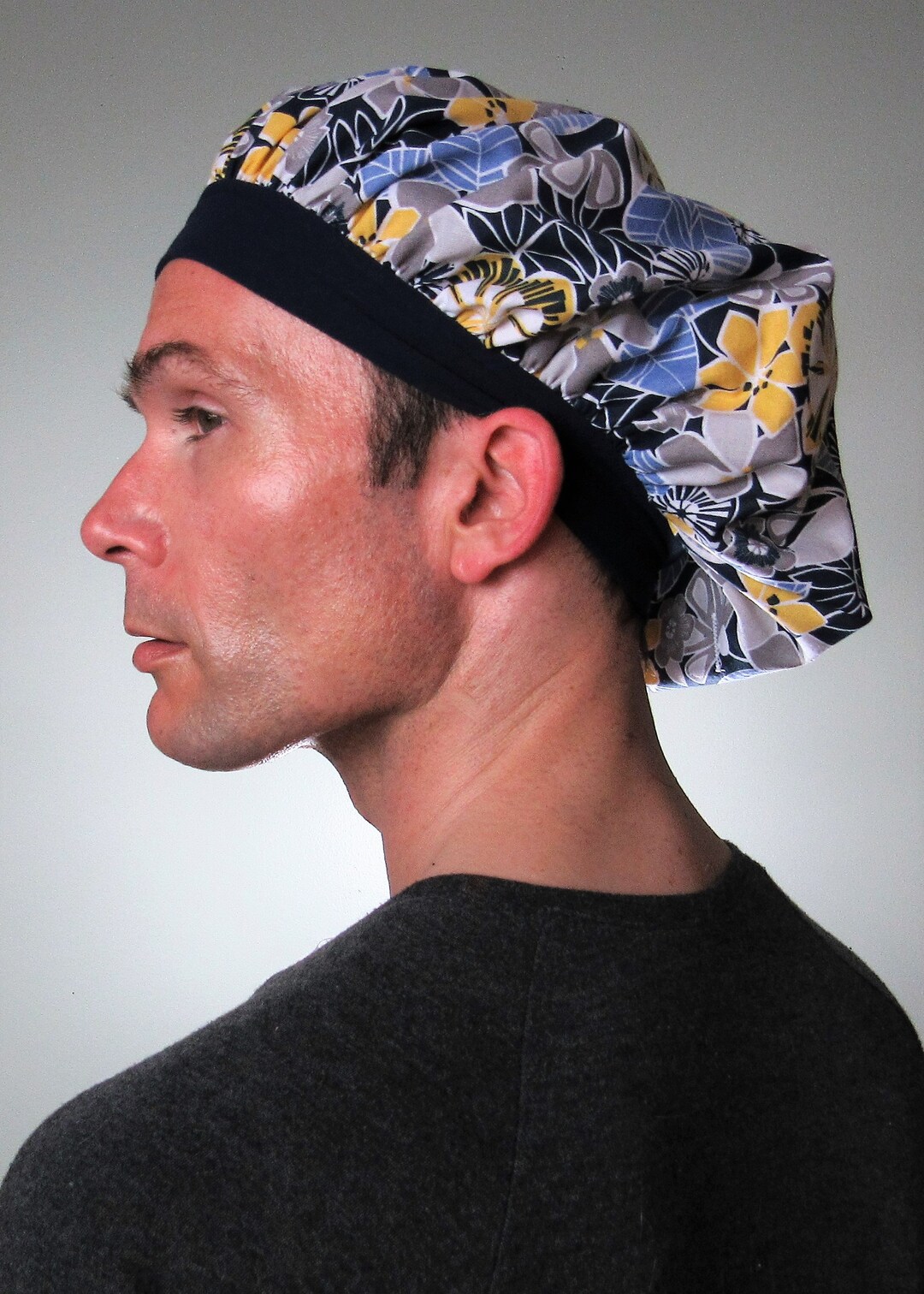 Printed Scrub Cap,bouffant Style,surgical Scrub Hat,in-stock Ready to ...