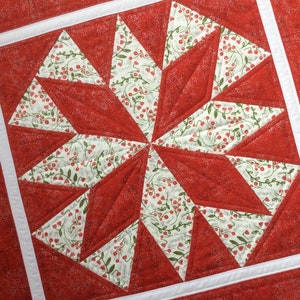 Quilted Table Topper. 21” Christmas Table Topper. Star Table Topper. - Etsy