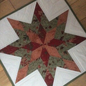 Quilted Star Table Topper. Autumnal Table Topper. Table Mat. | Etsy