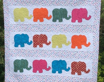 Elephants on Parade Quilt Pattern - Etsy