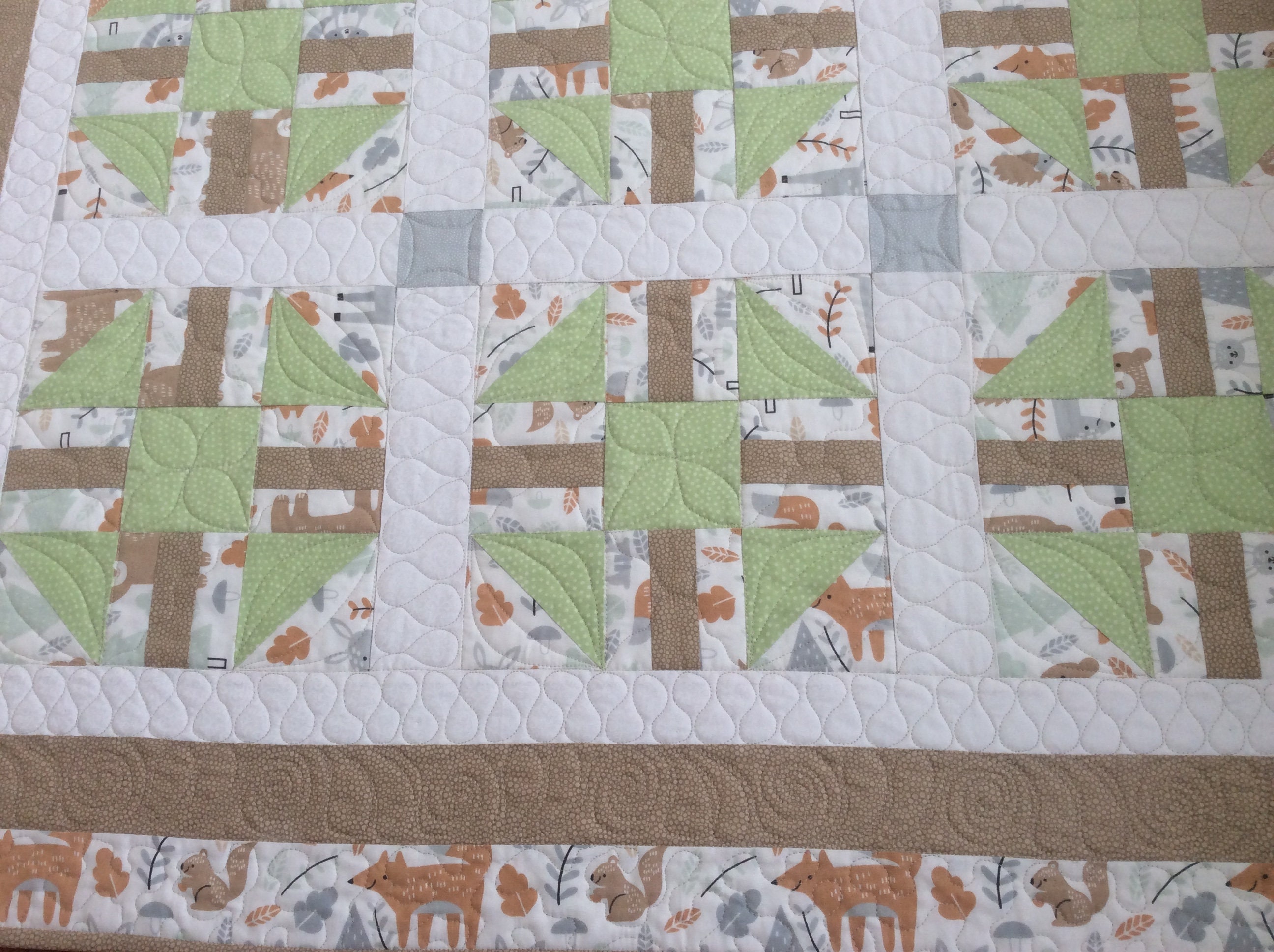 Handmade friendship baby quilt. Nursery bedding. Cuddle time. Baby blanket.