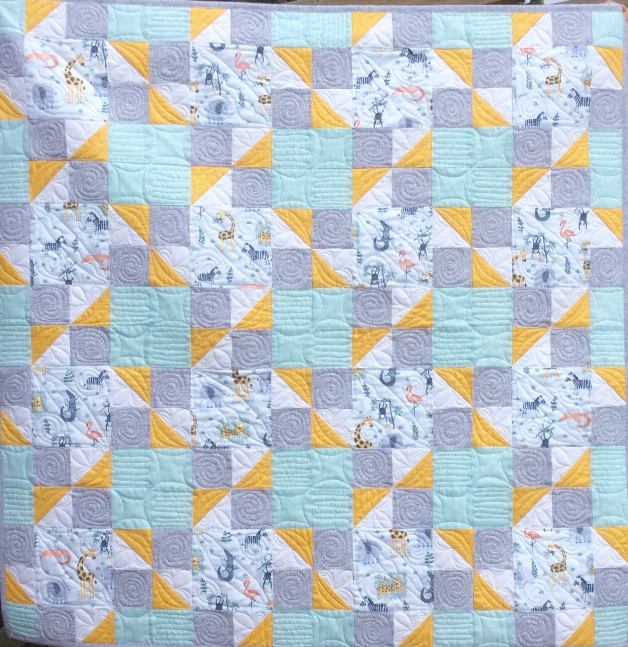 Handmade baby quilt.