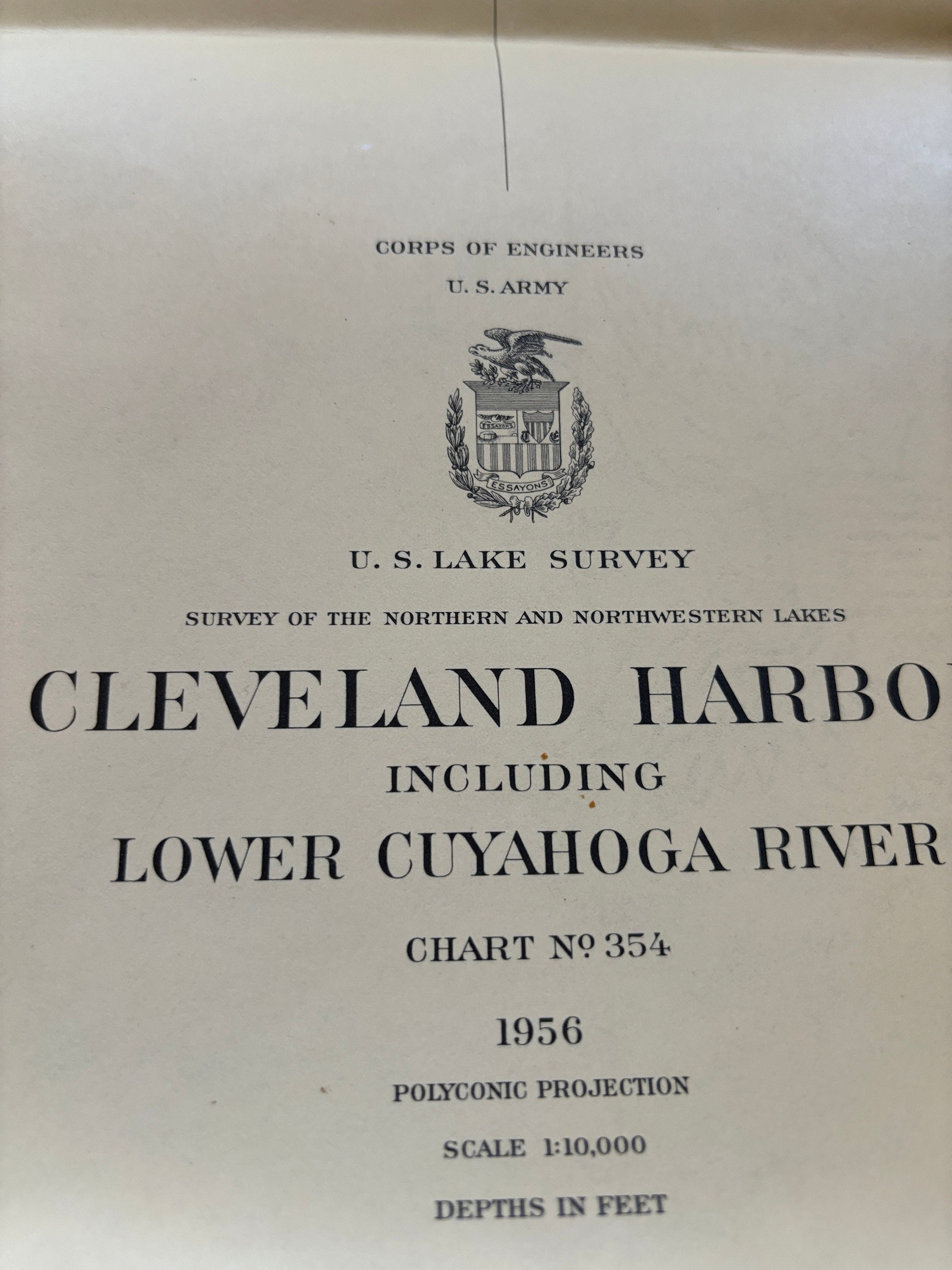 1956 Map of Cleveland Harbor 31 X36 - Etsy