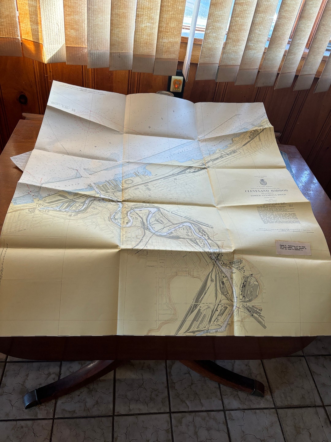 1956 Map of Cleveland Harbor 31 X36 - Etsy