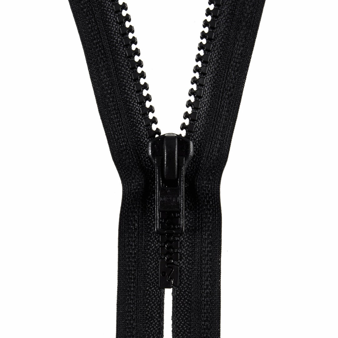 Black Closed Ended Sport Zip 15cm (pack of 3) - Etsy