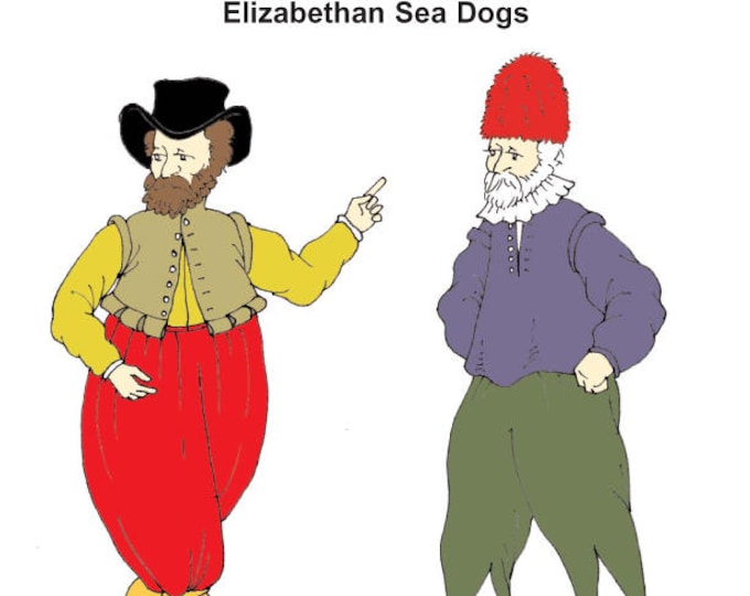 RH210 Elizabethan Sea Dogs 16th Century Sailors Outfit Sewing Pattern ...