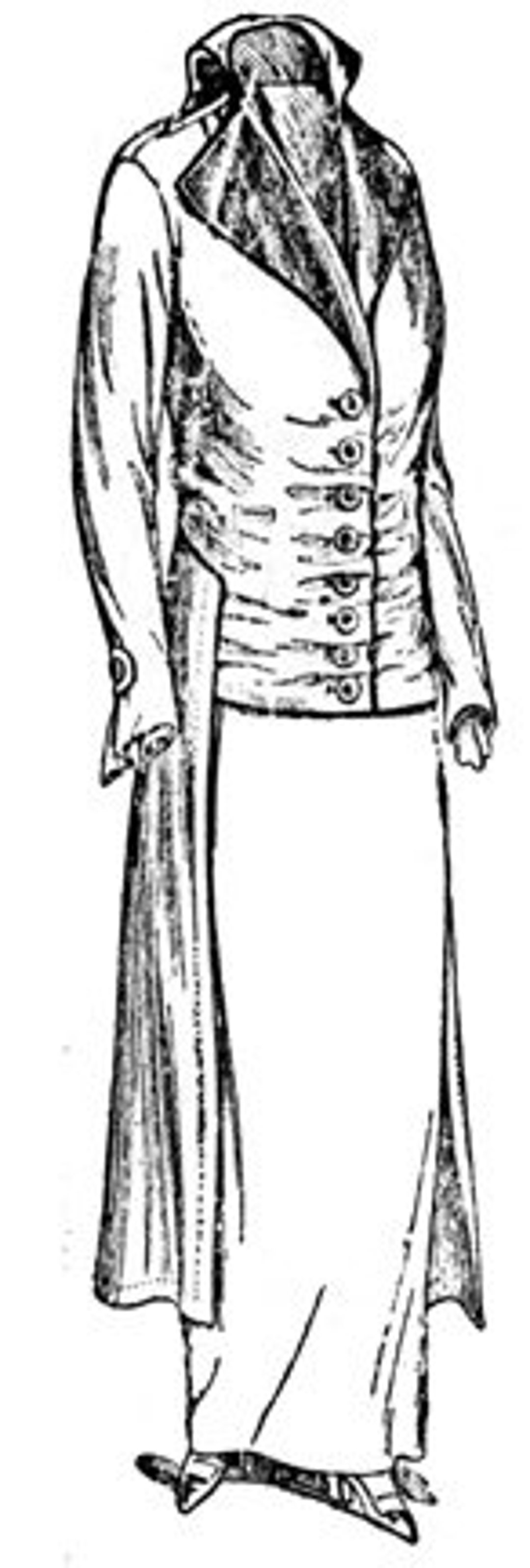 Ladies' Redingote or Coat: Circa 1914 Past Patterns #7146 - Etsy