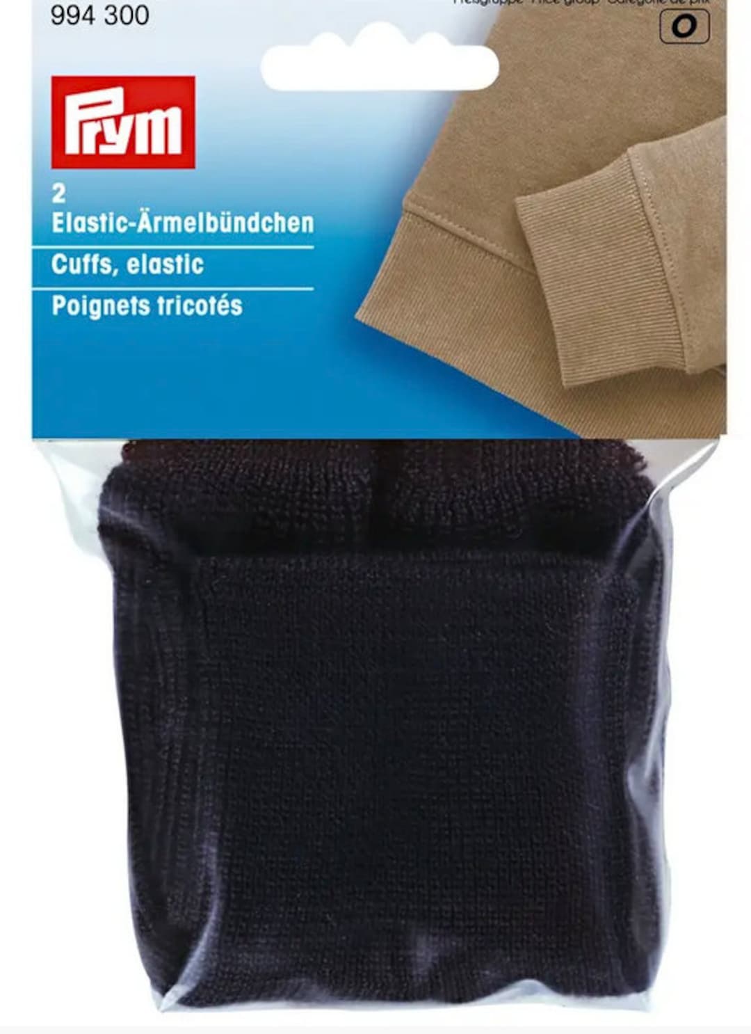 Elastic Repair Cuffs for Jackets, Jumpers, Sportswear Etc Black, Prym ...