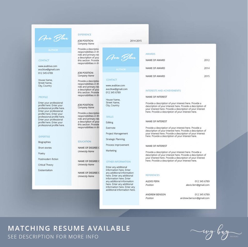 Professional Cover Letter Template, Cover Letter, Letterhead, Word ...