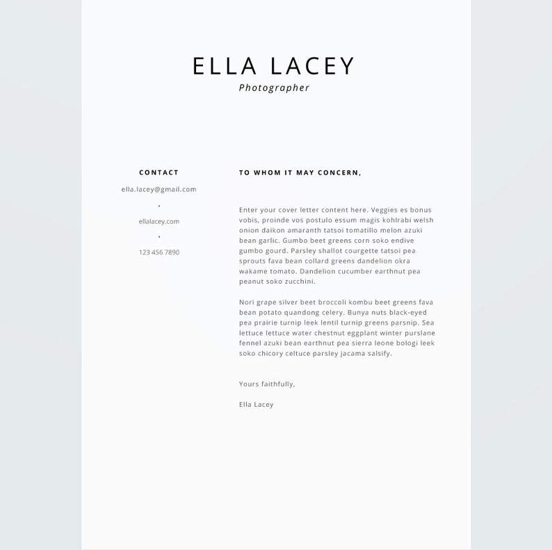 Modèle de lettre simple lettre papier à en-tête modèle - Etsy France